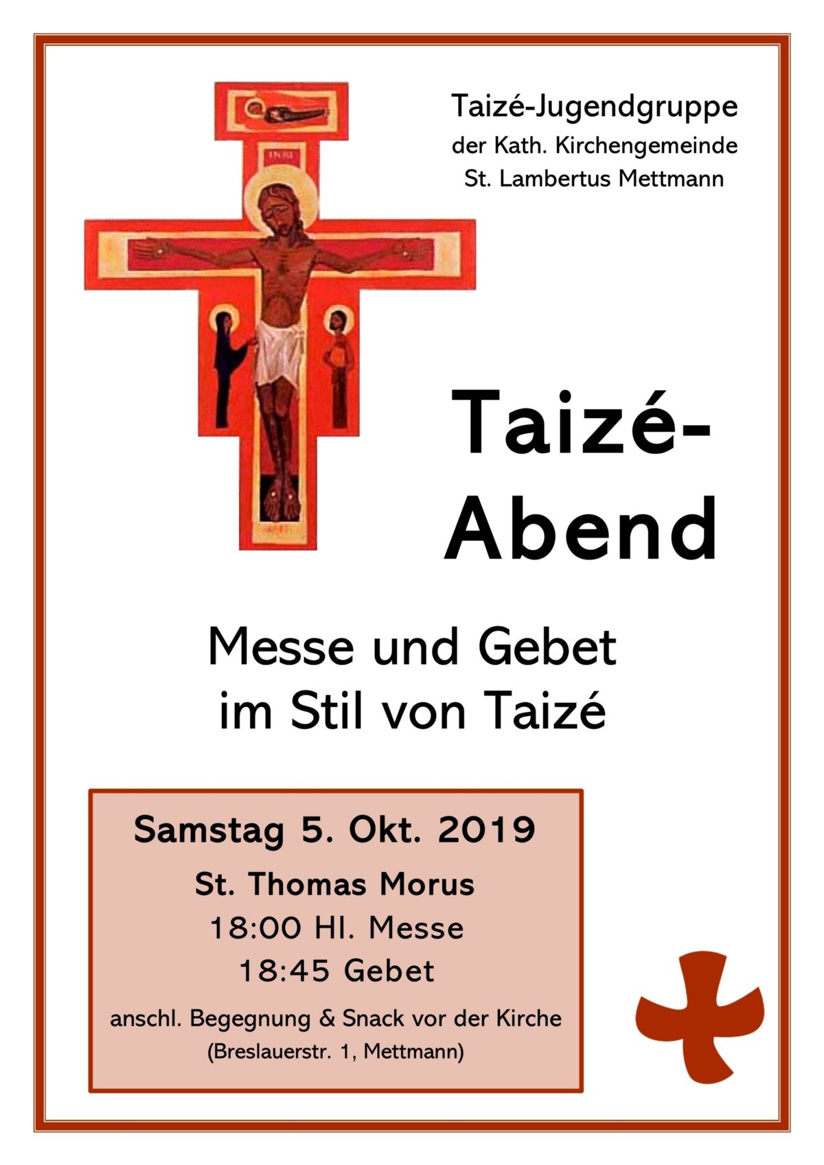 Kirchengemeinde St. Lambertus | Taizé-Messe in St. Thomas Morus